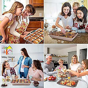 Brownie Pans with Dividers, Non Stick Brownie Baking Pans, Baking Pan with Built-in Slicers Solutions, 18 Pre-Cut Brownie Pans, Rectangular Cake Pans Square Molds for Oven Baking Bread, 12 by 8 inches