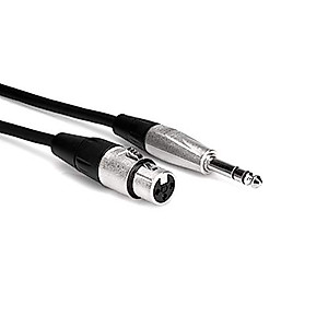 Hosa HXS-005 REAN XLR3F to 1/4" TRS Pro Balanced Interconnect Cable, 5 Feet