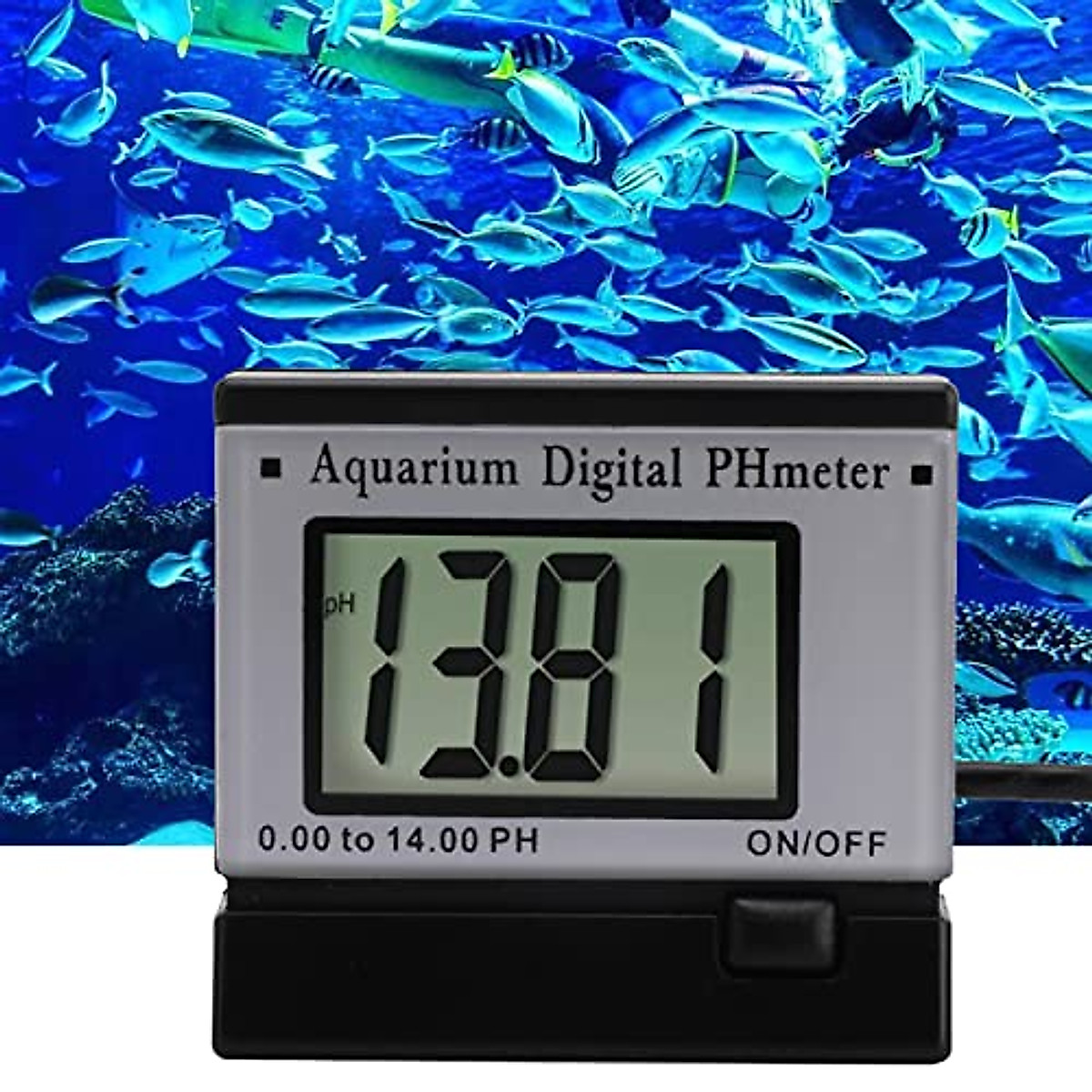 Oumefar Digital PH Monitor, Mini PH Meter ABS Quality Material Water Quality Tester 110V US Plug for Aquariums, PH Monitor Kit for Hydroponics Aquaculture Laboratory