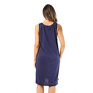 Dreamcrest 1541B-Navy-1X Nightgown/Women Sleepwear/Sleep Dress