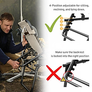 FUNDANGO Folding Outdoor Chaise Lounge Chair, 5-Position Adjustable Lounge Chair for Lawn, Patio, Beach, Sunbathing, Deck, Portable Heavy-Duty Camping Reclining Chair with Pillow, Black