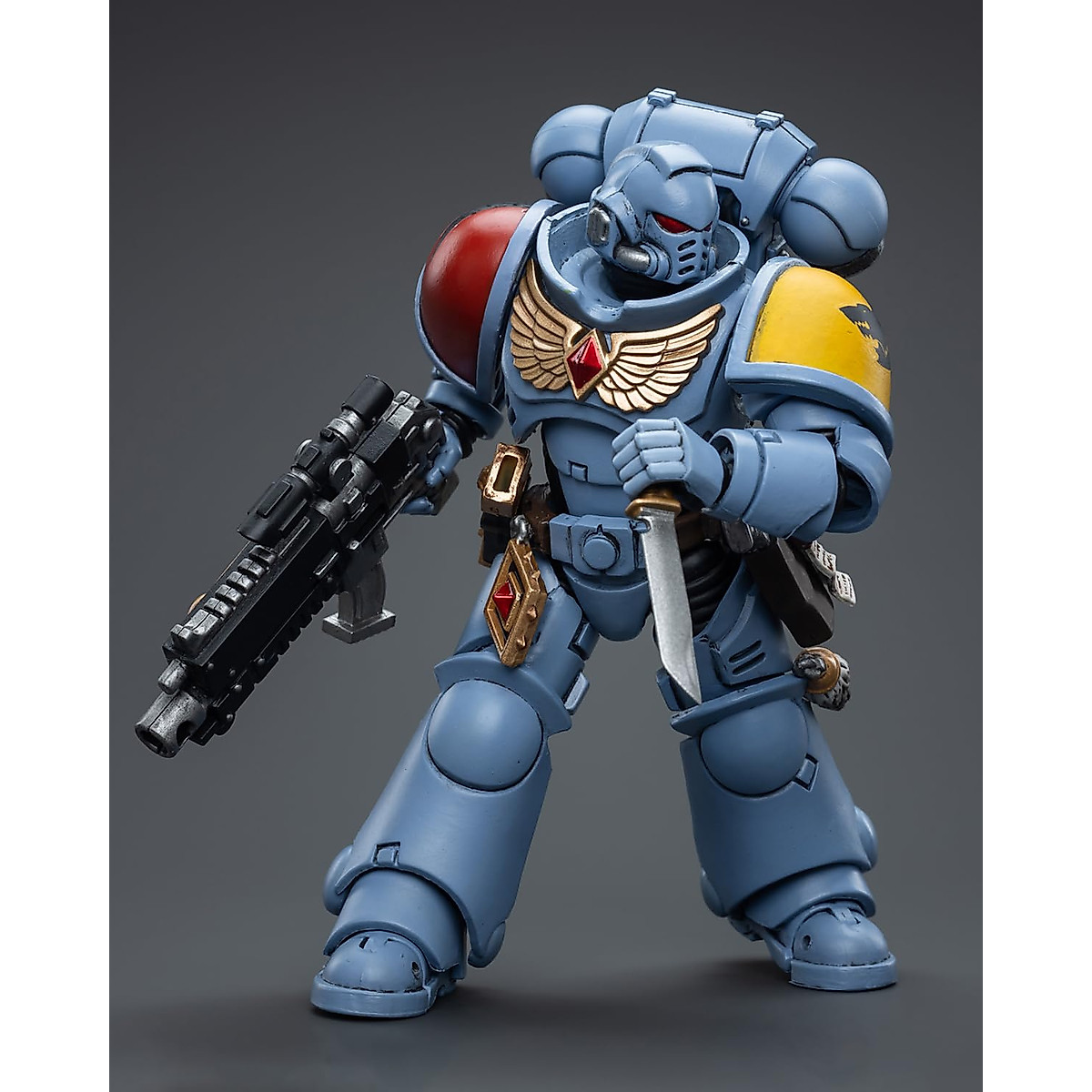 Pipigirl JoyToy 40K Space Marine Genuine License 1/18 Soldier, 4inch Models Space Marines Action Figures Kits (Space Wolves Intercessors)
