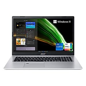 Acer Aspire 5 A517-52-75N6 Laptop | 17.3" Full HD IPS Display | 11th Gen Intel Core i7-1165G7 | Intel Iris Xe Graphics | 16GB DDR4 | 512GB SSD | WiFi 6 | Fingerprint Reader | BL Keyboard | Windows 11