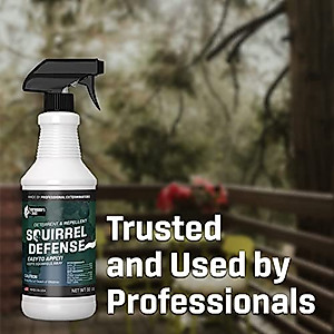 Exterminators Choice - Squirrel Defense Spray - 1 Gallon - Natural, Non-Toxic Squirrel Repellent - Quick and Easy Pest Control - Safe Around Kids and Pets - Deters But Doesn’t Harm