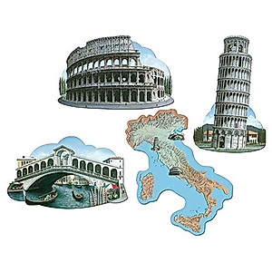 TCS Party Bundles Italian Wall Decorations 8 Piece Bundle Italy Street Signs Cutouts