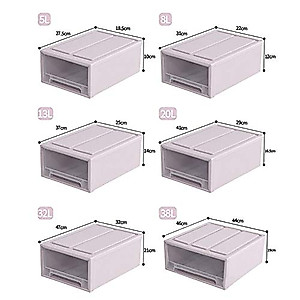 HEVIRGO Clothes Storage Bins Box,Wardrobe Clothes Organizer, Household Plastic Transparent Stackable Drawer Storage Box Container Organizer for Bedding, Blankets, Toys, Books Beige XXXL