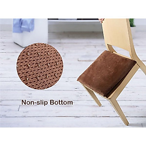 Augld Square Chair Seat Cushion Memory Foam Chair Cushion for Kitchen, Dining,Office or Car 16x16 in Black