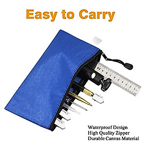 SPEEDWOX Glass Cutting Tool Kit 2mm-20mm Pencil Style Oil Feed Glass Cutter with 2 Replaceable Blades Ergonomic Assist Handle Tungsten Scribe Engraving Pen Oil Dropper Screwdrive Steel Ruler