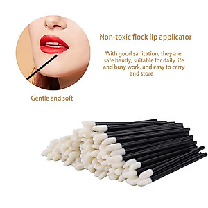 Mooerca 640PCS Disposable Lip Brushes Make Up Brush Lipstick Applicators Wands Makeup Applicators Brushes Lip gloss Applicators Tester Wands Tool Kits Makeup Beauty Tool Kits Black