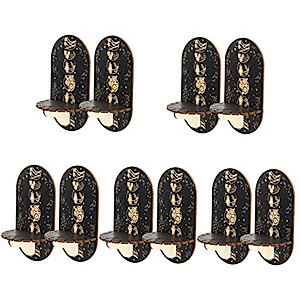 Amosfun 10 pcs Hanging Display Rustic Room Decoration Supplies Living Essential Style Shelves Organizer Crystals Crystal Phrase Oil Wooden Gems Floating Bed Mounted Phase Holder Stand