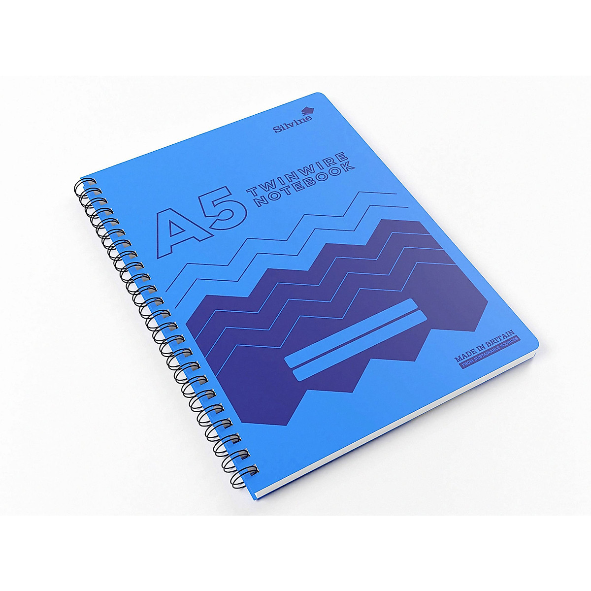 Silvine A5 Wirebound Notebook with 160 Lined Pages and Durable polyprop Covers. [Assorted Pack of 10],POLYA5AC