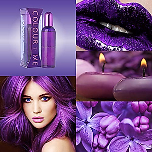 COLOUR ME Purple by Milton-Lloyd - Perfume for Women - Chypre Fruity Scent - Bergamot and Watermelon Notes - Blended with Rose, Patchouli, and Jasmine - for Elegant Ladies - 1.7 oz EDP Spray