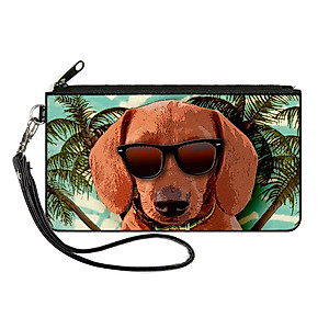 Buckle-Down womens Buckle-down Zip Dachshund Dog Small Wallet, Multicolor, 6.5 x 3.5 US