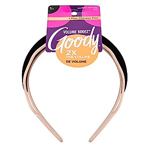 Goody Volume Boost Headband for Fine Hair - 1 Count, Blonde - Ouchless Pain-Free Hair Accessories for Women, Men, Boys, & Girls - Perfect for Long Lasting Braids, Ponytails & More
