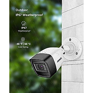 ANNKE 8CH 2K+ Super HD Audio Security Camera System Outdoor with Smart Motion Detection, H.265+ Surveillance DVR with 8 x IP67 CCTV Camera 100ft Smart IR Night Vision,Remote Access, 2TB Hard Drive