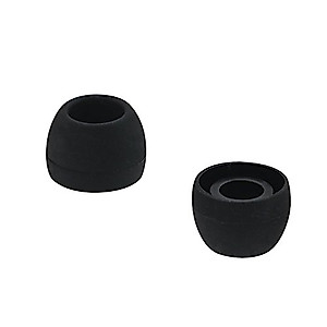 ALXCD Ear Tips for Powerbeats2 Powerbeats 3 Headphone, SML 3 Sizes 3 Pair Silicone Replacement Earbud Tips & 1 Pair Double Flange Ear Tip Cushion, Fit for Beats Powerbeats2 Pb3[4 Pair](Black)