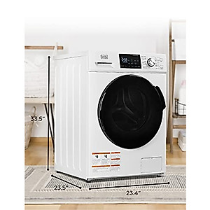 BLACK+DECKER Front Load Washer, 2.7 Cu. Ft. Compact Washing Machine with LED Display & 16 Cycles