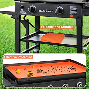 22 Inch Mat for Blackstone, 100% Food-Graded Silicone Griddle Cover with 2 Dishwashing Sponges