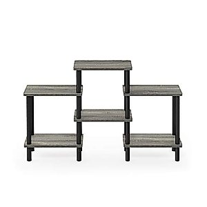 Furinno Turn-N-Tube DIY Multipurpose Combination Rack, French Oak Grey/Black