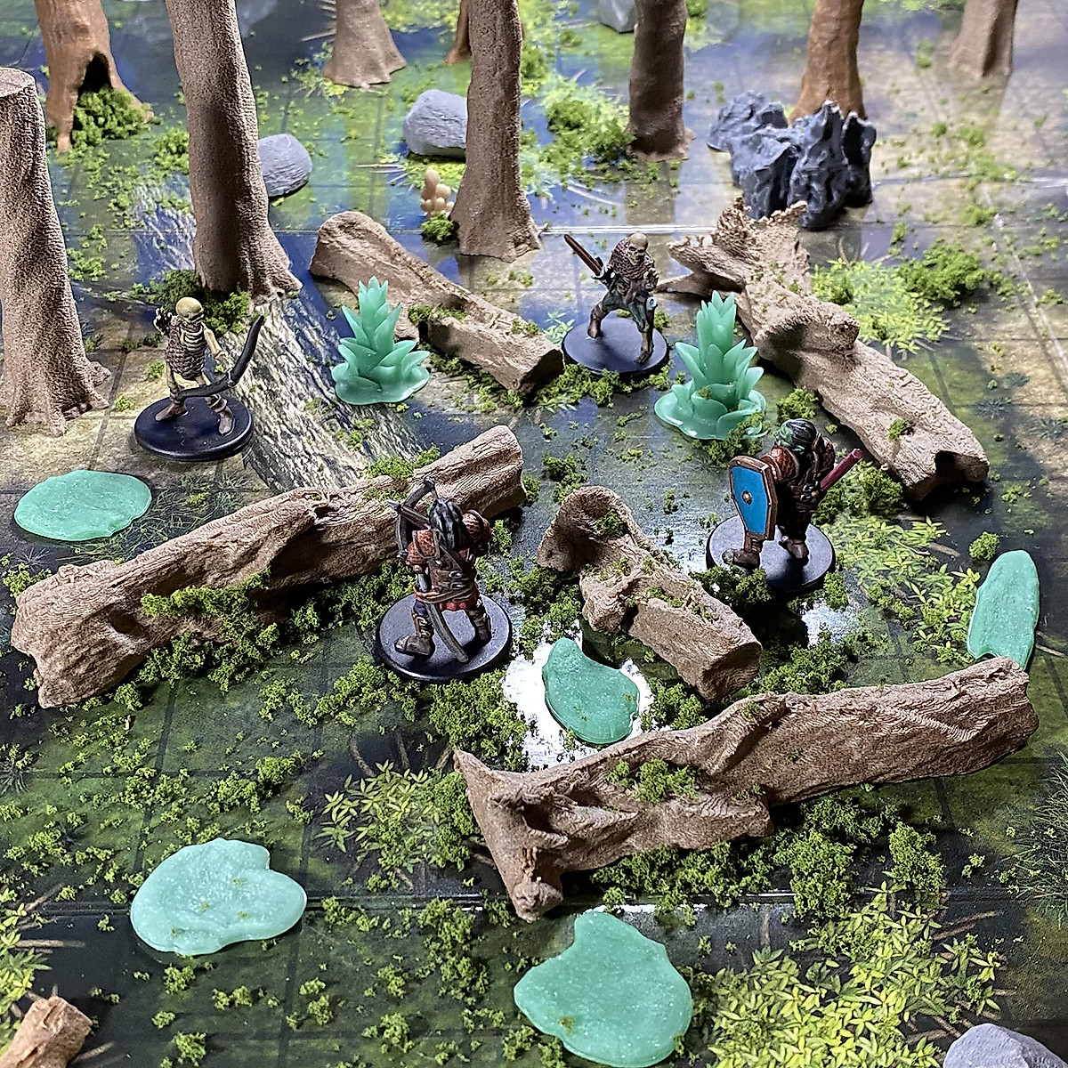 Extruded Gaming Fallen Swamp Trees