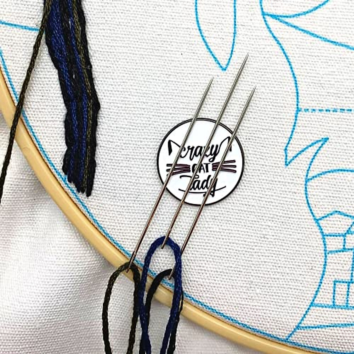 3 Pieces Magnetic Bee Kind Themed Needle Minders for Needlework, Cross-Stitch, Quilting and Embroidery