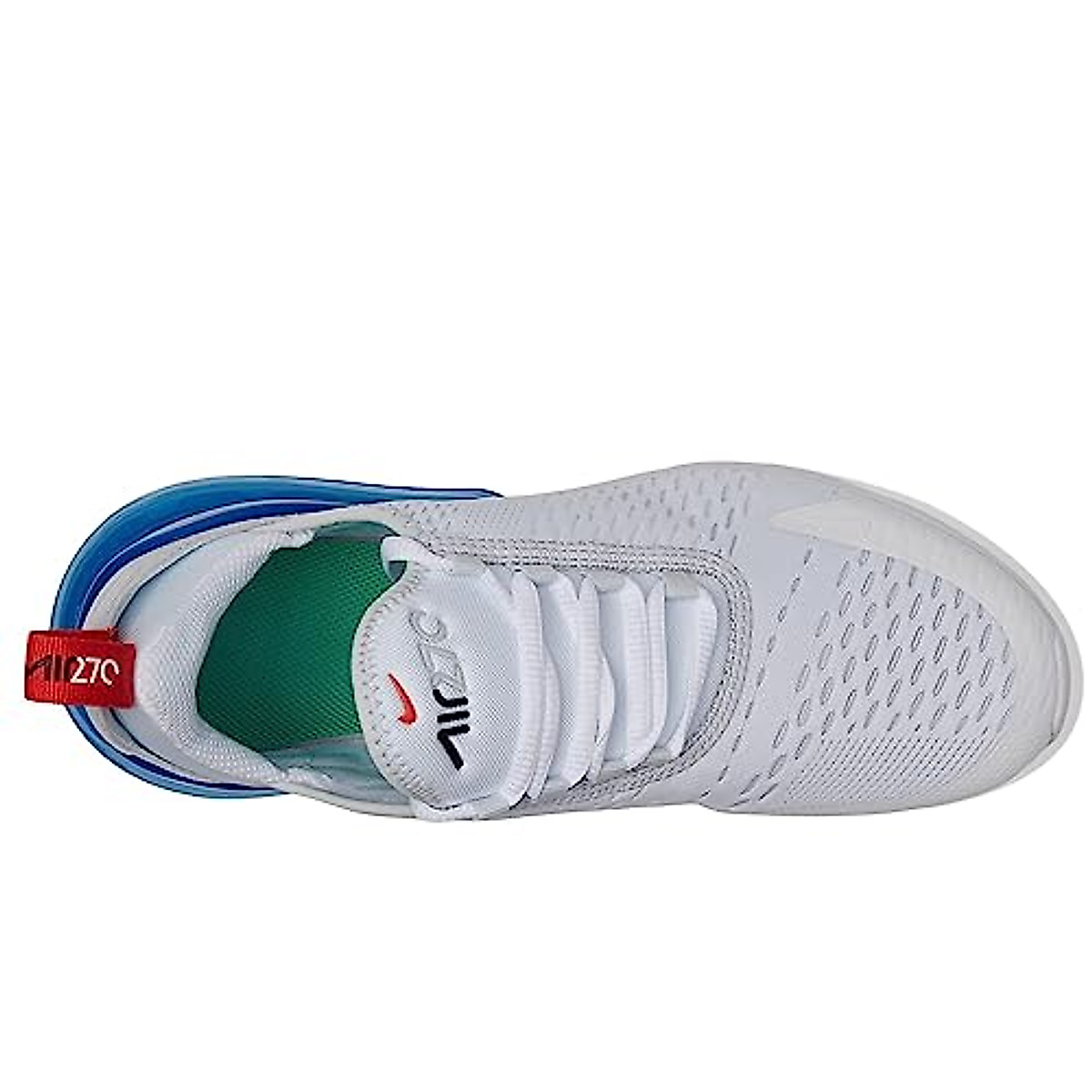 Nike Air Max 270 (Big Kid) White/Black/Pure Platinum/Light Photo Blue 7 Big Kid M