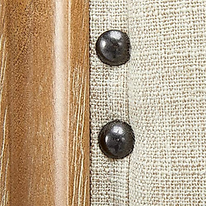 Glen Cove Dining Chairs with Button Tufting and Nailhead Trim Cream and Barley Brown (Set of 2) 110292