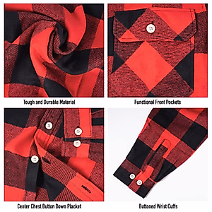 Rothco Buffalo Plaid Flannel Shirt - Rugged Comfortable and Warm Outdoor Shirt Jacket (US, Alpha, X-Large, Regular, Regular, Brown Plaid)