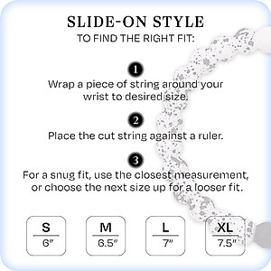 Lokai Silicone Beaded Bracelet for Women & Men, White Splatter - Medium, 6.5 Inch Circumference - Silicone Jewelry Fashion Bracelet Slides On for Comfortable Fit