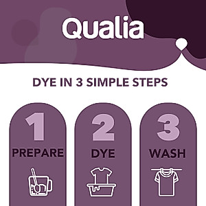 Qualia Synthetic Fabric Dye, Easy to Use, Perfect for Synthetic Fabrics: Polyester, Spandex, Nylon, and More, Ultra-Concentrated Colors for Vibrant Results, Aubergine Purple, 1 Pack