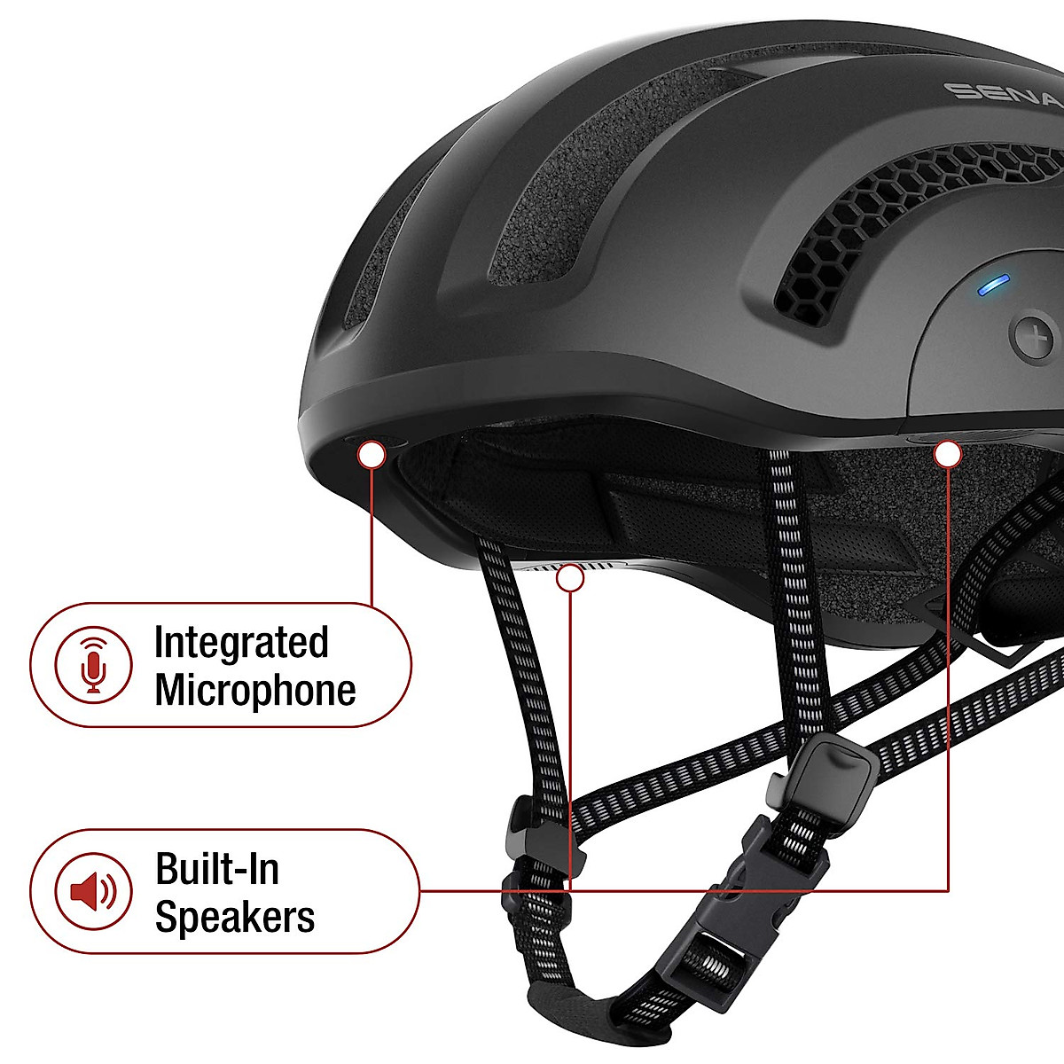 Sena X1S Smart Cycling Helmet (Matte Black, Medium)