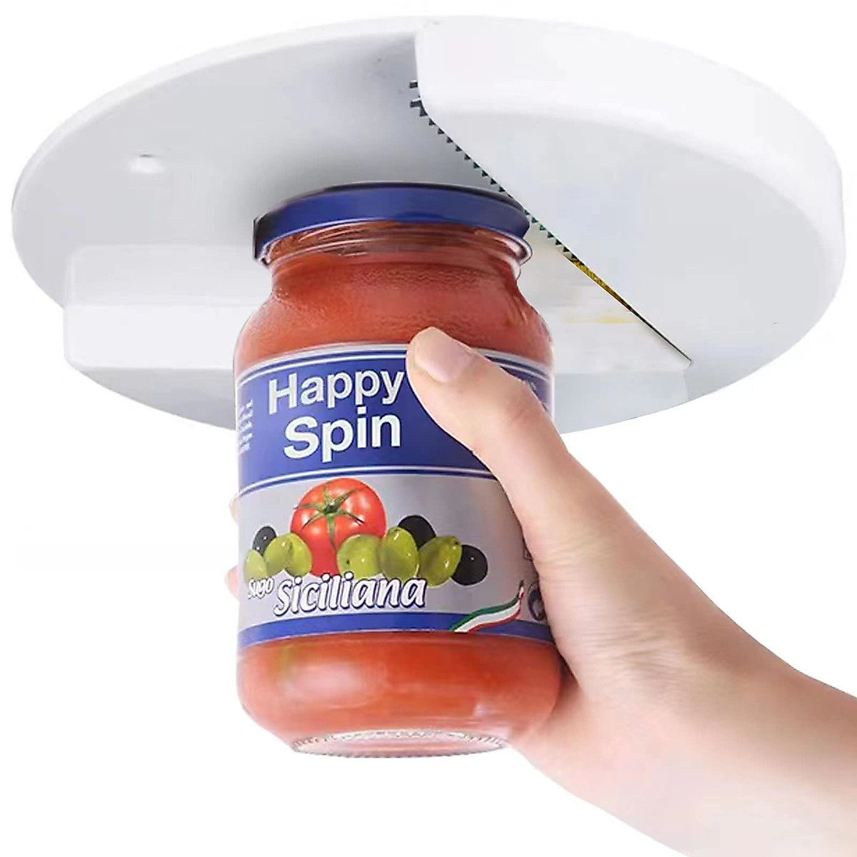 Under Cabinet Jar Opener,Opens Any Size Jar - Effortless Jar Opener,Great for Seniors & Weak ands or Arthritic Hands