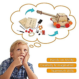 WESAYEE 6 in 1 Wood Car Building Kits for Kids, Woodworking Project, Wooden 3D Puzzles Model Kit for Ages 8-12