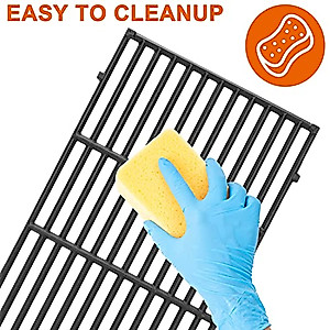 MixRBBQ 19.5 inch Grill Grate Replacement Parts for Weber Genesis 300 S310 S320 S330 E310 E320 E330 EP310 EP320 EP330 Gas Grills, Cast Iron Cooking Grates Replacement Parts for Weber 7524, 7528