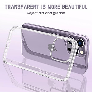 iPhone 14 Pro Max Clear Case. Transparent Hybrid Acrylic Protective Cases for iPhone 14 Pro Max.Screen Size (6.7)