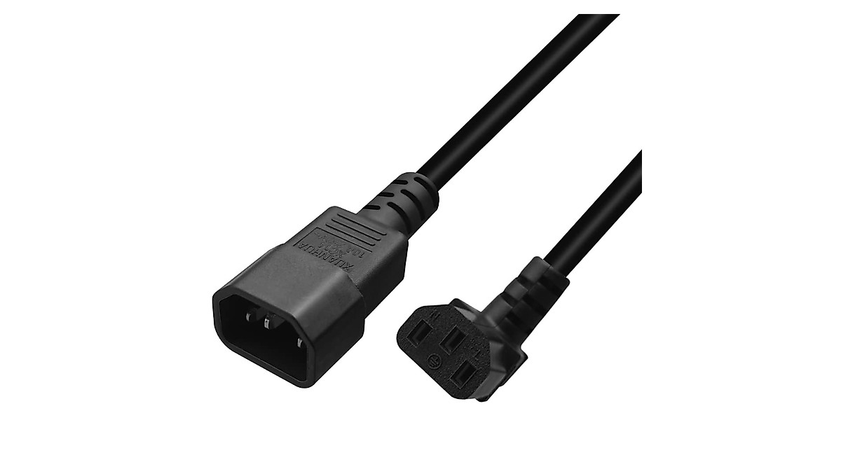 Toptekits C13 to C14 90 Degree Power Extension Cord