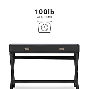 Linon Home Décor Jaycee Black Writing Desk