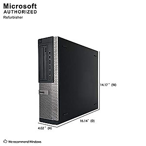Dell Desktop Computer Package Compatible with Dell Optiplex 7010 Intel Quad Core i5 3.2GHz, 8GB Ram, 500GB HDD, 19-inch LCD, DVD, WiFi, Keyboard, Mouse, Windows 10 Pro (Renewed)