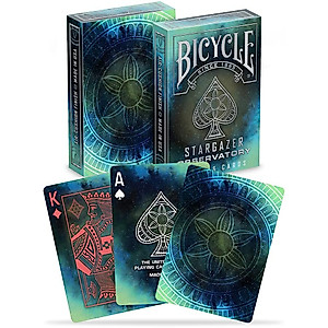 Bicycle Stargazer Collection: 6-Deck Collector's Bundle with New Moon, Observatory, Nebula, Sunspot, and Falling Star Designs