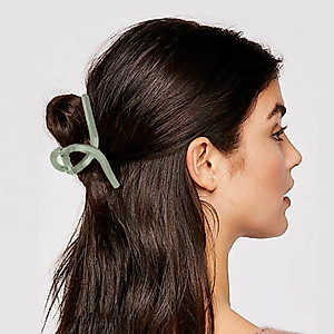 YEEPSYS Large Hair Claw Clip 6 Color Hair Jaw Clamp Clips 4.3 Inch Nonslip Hair Claw Strong Hold Matte Butterfly Banana Barrette Hair Styling Accessories for Women Girls Thin Thick Fine Hair