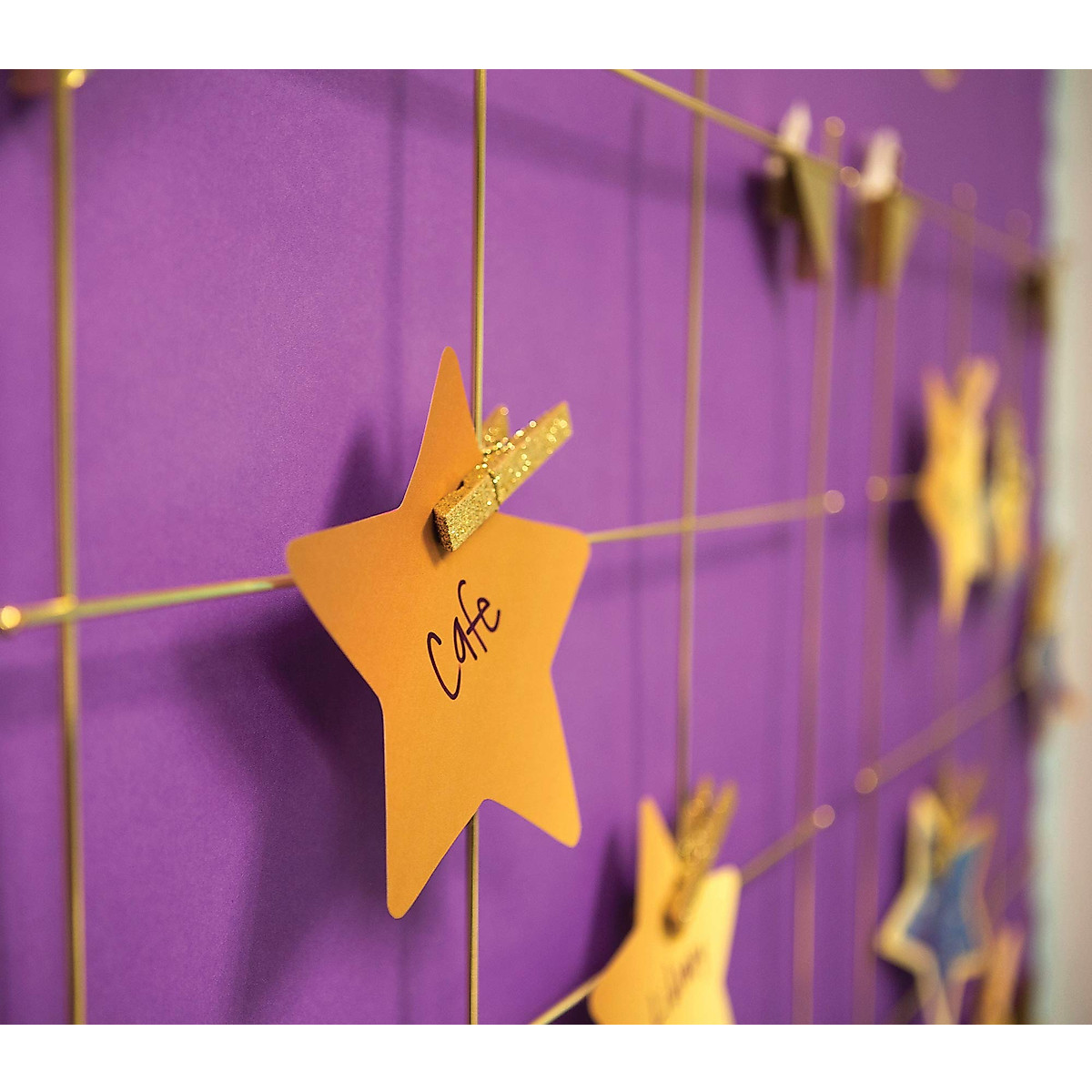 Carson Dellosa Galaxy Stars Cutouts, 36 Marble & Gold Star Cutouts for Bulletin Board and Classroom Décor, Galaxy Décor Classroom Cut-outs, Space Décor Cutouts for Classroom Bulletin Board Decorations