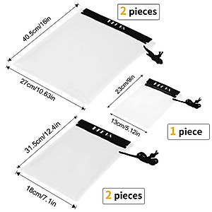 HEETA 5-Pack Clear Waterproof Dry Bag, Water Tight Cases Pouch Dry Bags for Camera Mobile Phone Maps, Kayaking Boating Document Holder (Black)