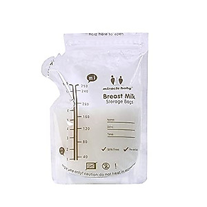 Finalhome Breast Milk Storage Bags, 8.5 OZ Breast Milk Freezer Storage Container Bag for Breastfeeding, Leak Proof Double Zipper Seal, Pre-Sterilized, Self Standing, Easy to Freeze (300 Count)