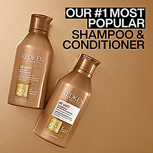Redken All Soft Shampoo | For Dry / Brittle Hair | Provides Intense Softness and Shine | With Argan Oil | 33.8 Fl Oz