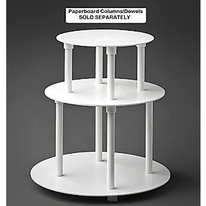 Ateco Lady Mary Plastic Cake Separator Plates, Inch, Set of 4-6", 8", 10", 12", White