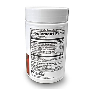 Juvenon Nitric Oxide Blood Flow-7 - Nitric Oxide Supplement with L Arginine and L Citrulline (90 Capsules) - Nitric Oxide Booster for Healthy Aging & Heart Health - Nitric Oxide Pills for Men & Women