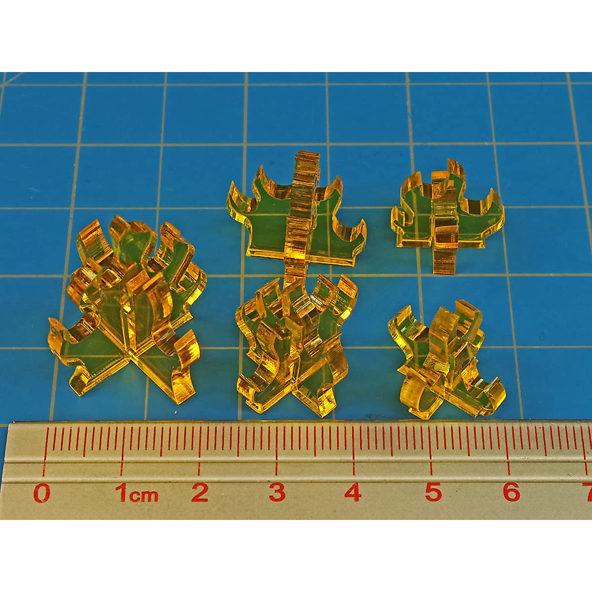 LITKO Flame Marker | Fire Spell Effect Indicator | Plasma | Toxic | Inferno | Blast | Compatible with Dungeons & Dragons, Pathfinder & Tabletop Wargames (Transparent Yellow, Variety Pack)