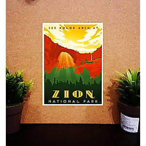 Utah State USA America Fridge Magnet SET 1 Art Souvenir Gift Vintage Retro 2x3" (14 Zion National Park)