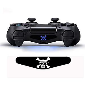 1 PCS Custom Game Light Bar Stickers Decal LED Cover Lightbar Film For PS4 Controller (1Set)