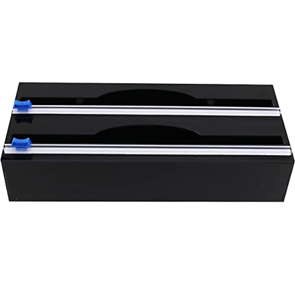 2 in 1 Wrap Dispenser with Cutter, Aluminum Foil Dispenser with 8 Lables, Plastic Wrap Dispenser with Cutter, Foil and Plastic Wrap Organizer for Kitchen Drawer, Fits 12" Roll